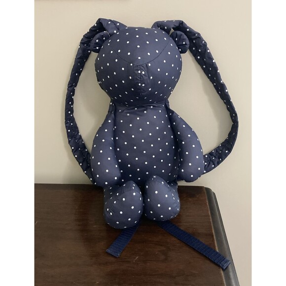 GAP | Accessories | Gap Kids Bear Backpack Plush Navy Blue White Polka ...